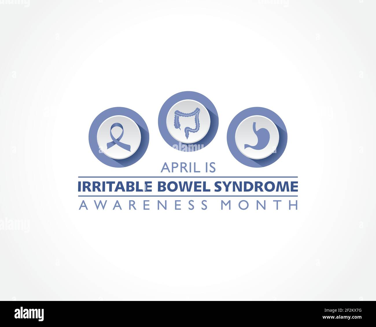 Vector Illustration of Irritable bowel syndrome (IBS) awareness month observed in April Stock ...