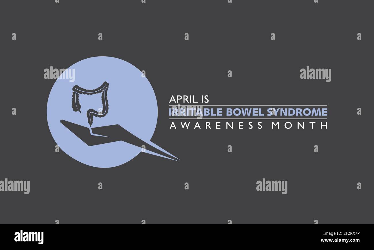 Vector Illustration of Irritable bowel syndrome (IBS) awareness month observed in April Stock ...
