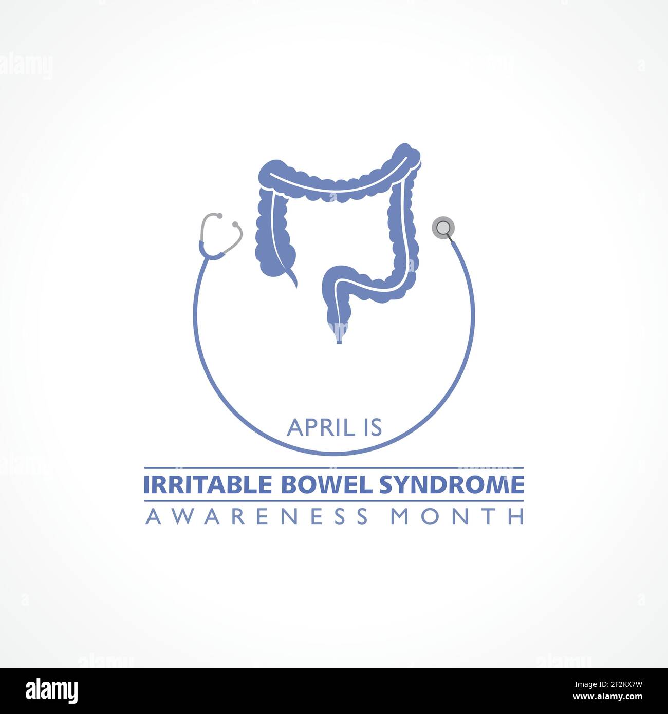 Vector Illustration of Irritable bowel syndrome (IBS) awareness month observed in April Stock ...