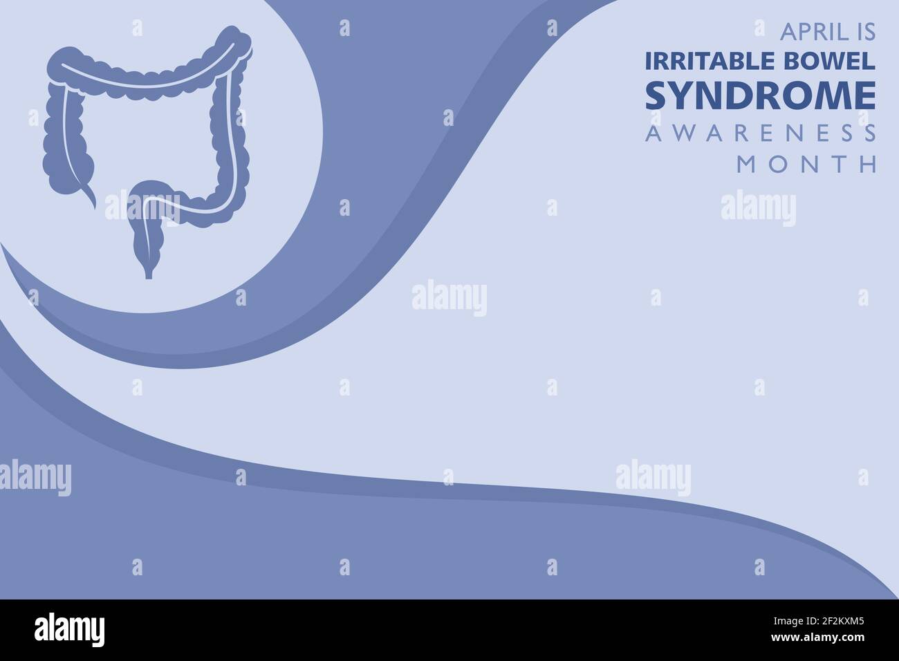 Vector Illustration of Irritable bowel syndrome (IBS) awareness month observed in April Stock ...