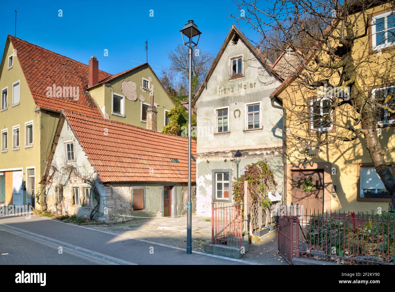 House facade, historic, picturesque, historic town center, Marktbreit ...