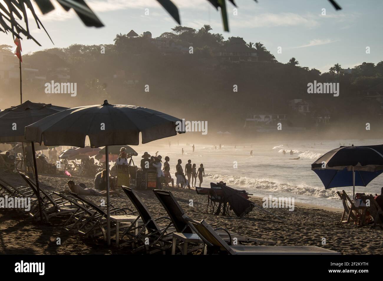 Waves surf on beach evening hi-res stock photography and images - Alamy