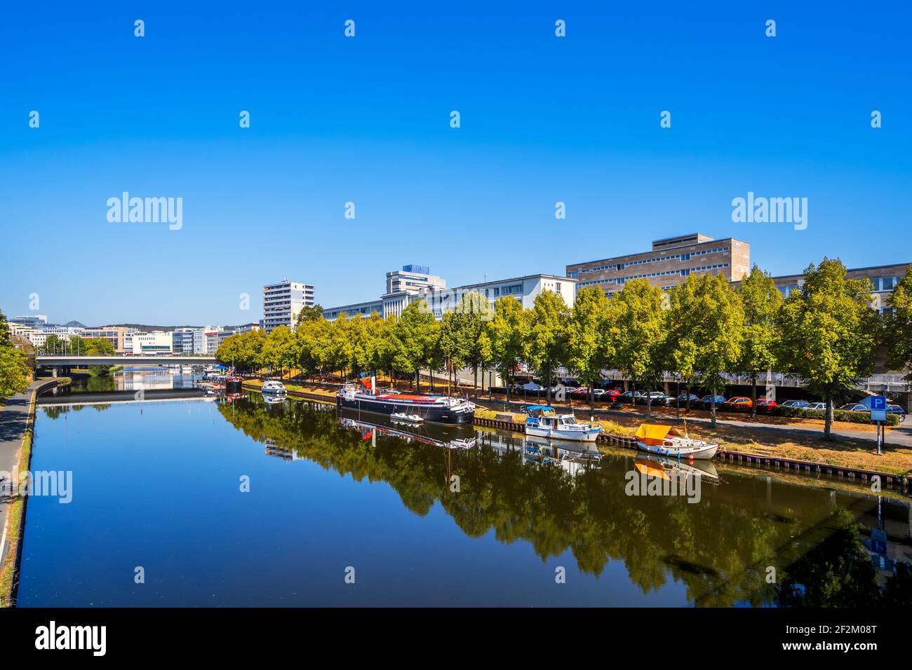 Saar river, Saarbruecken, Saarland, germany Stock Photo - Alamy
