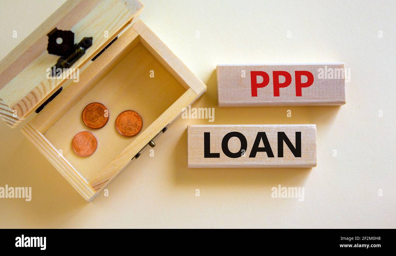 PPP, paycheck protection program loan symbol. Concept words PPP ...
