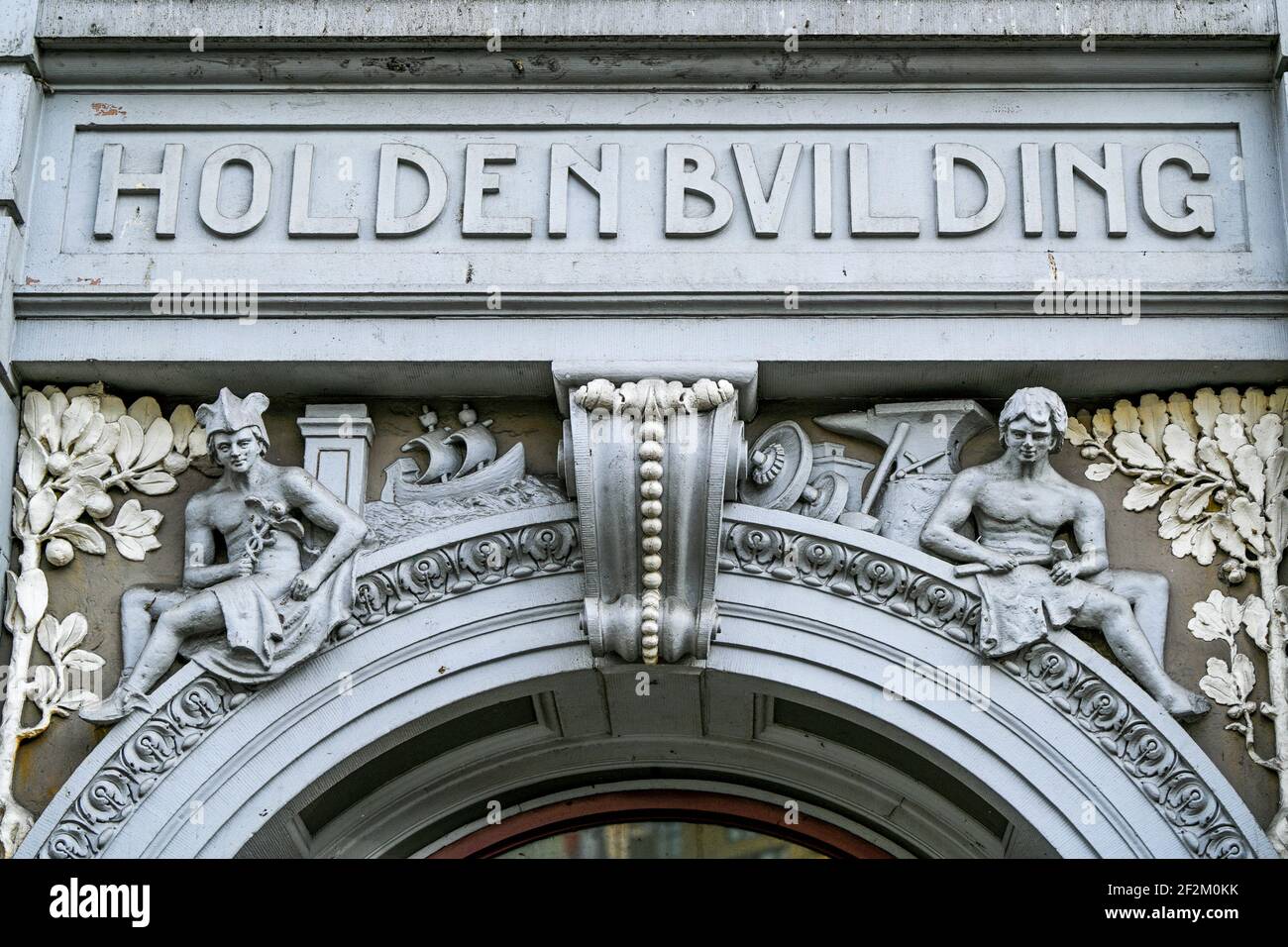 Art Deco detail, arch, Holden Building, Vancouver, British Columbia ...