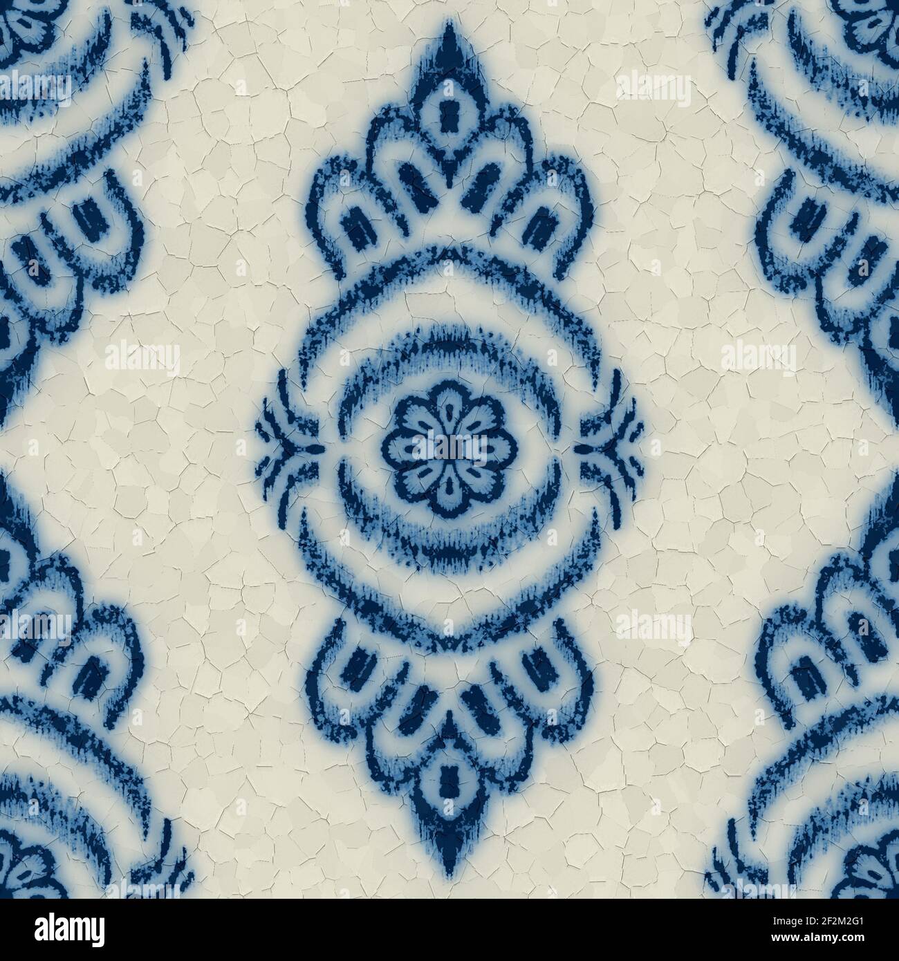 Seamless cracked blue and white ceramic design Stock Photo - Alamy