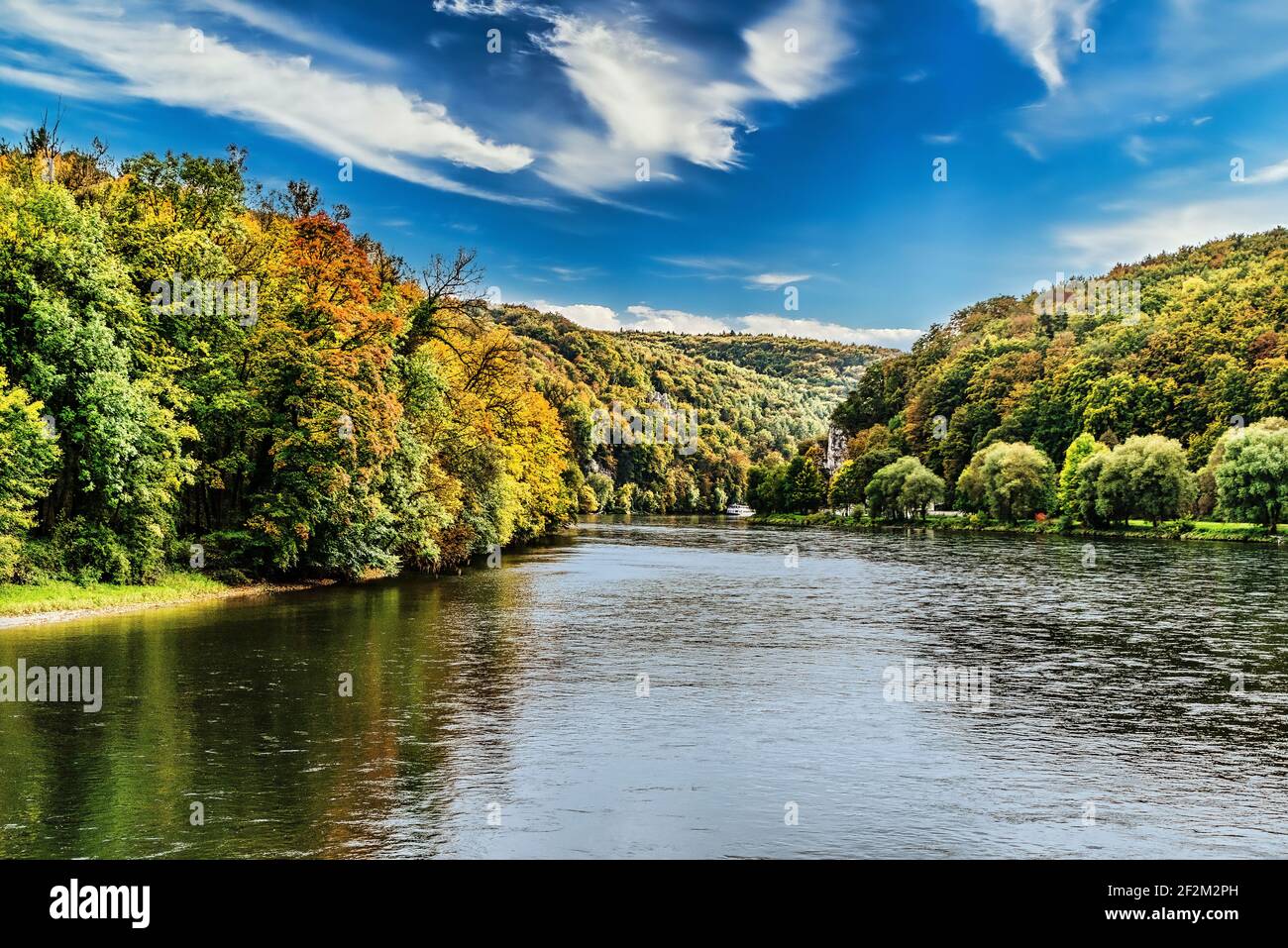 Germany, Bavaria, Lower Bavaria, Danube near Kelheim - Weltenburg Stock ...