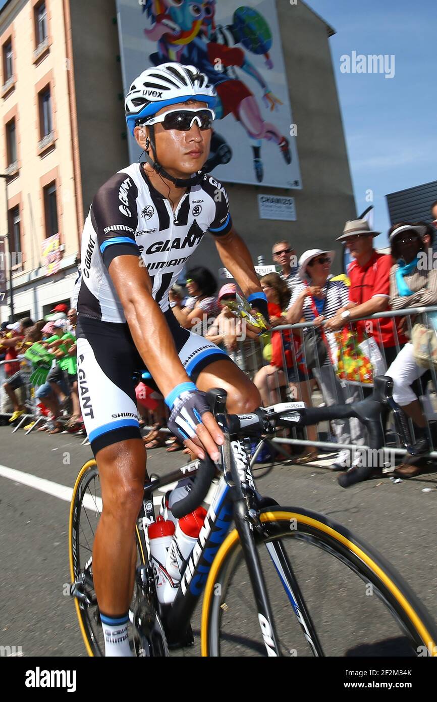 Ji Cheng of China riding for Team Giant-Shimano is pictured near the ...