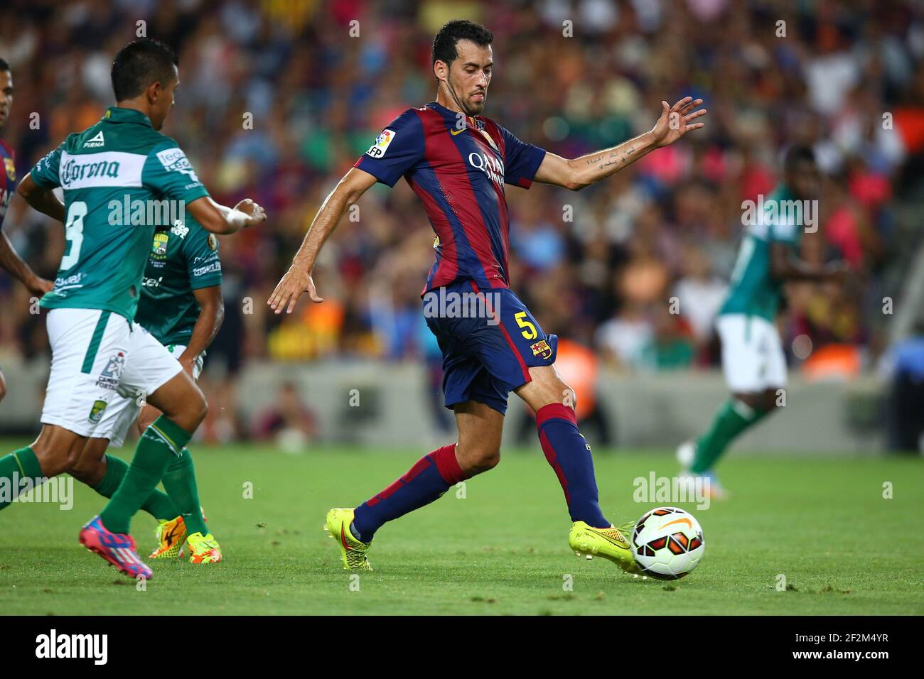 Sergio Busquets during the 2014 Joan Gamper Trophy football match ...