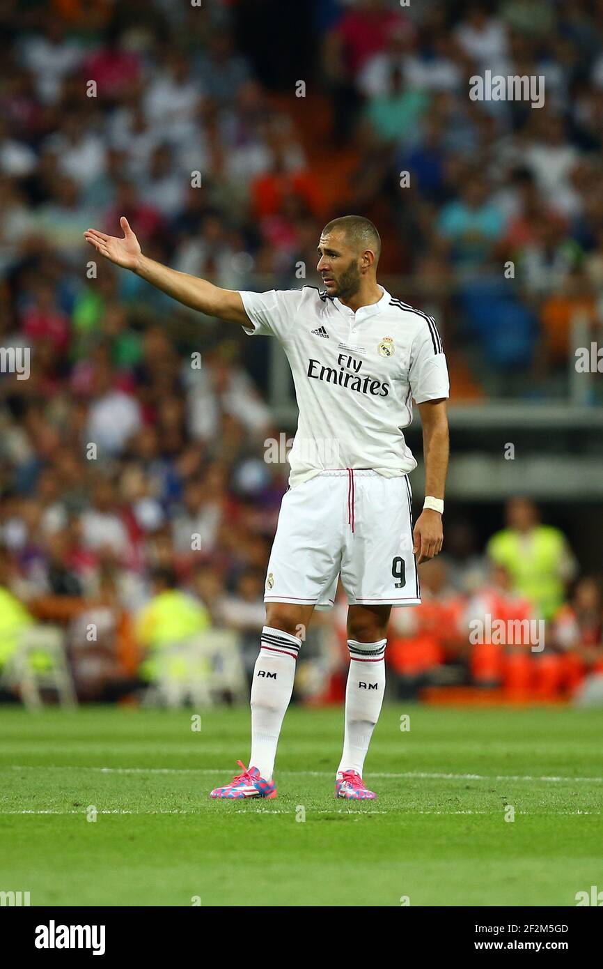 Karim Benzema of Real Madrid during the 2014 Spain Super Cup football ...