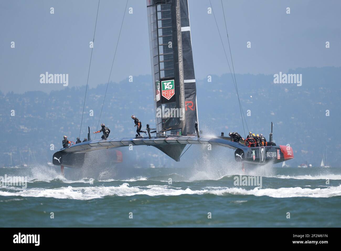 Defender Oracle Team USA in action on day five of the America's Cup 34 ...