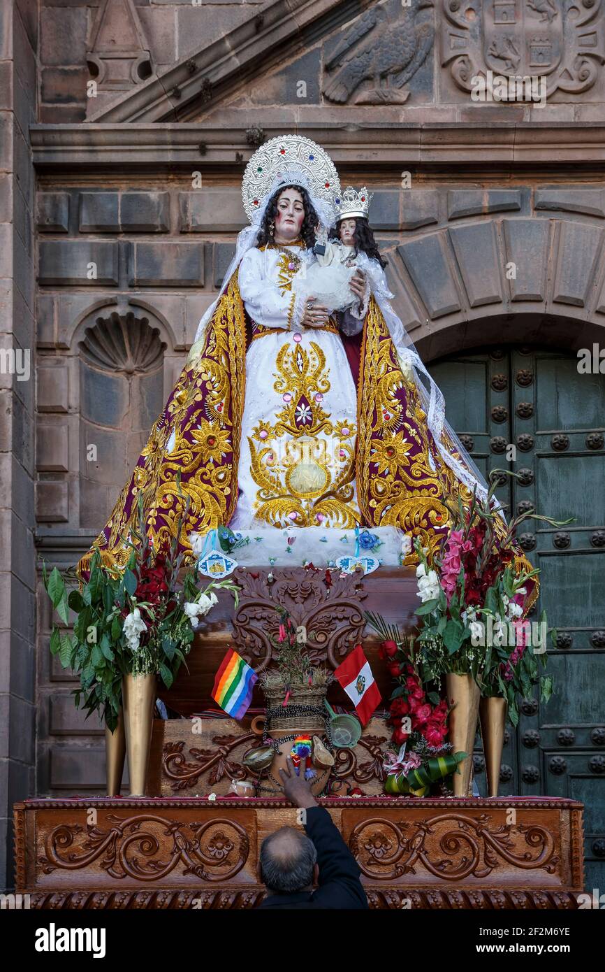 Santa Ana (St. Anne) Float, Corpus Christi Celebration, Cusco, Peru ...