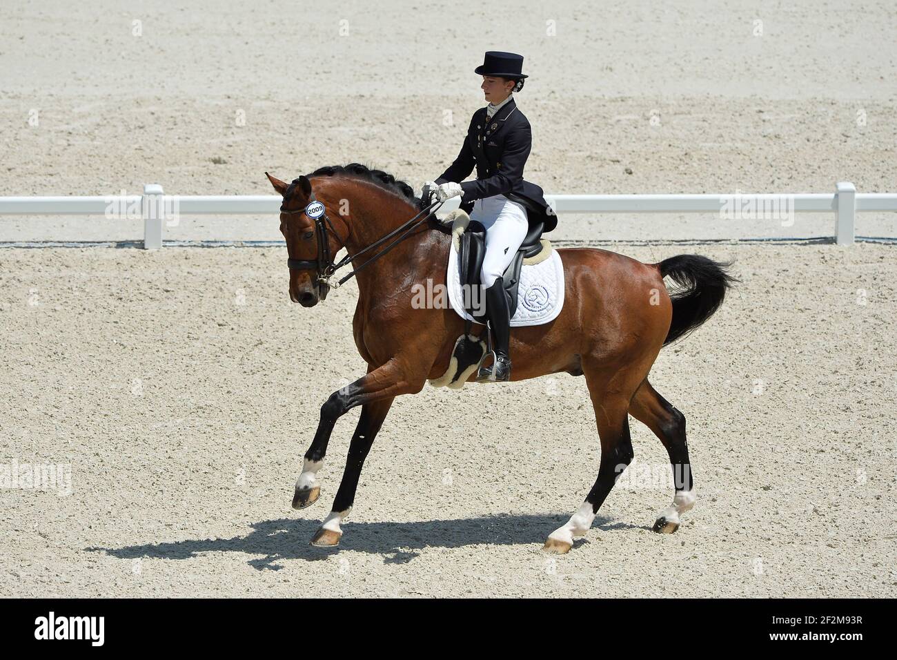 Alizee FROMENT (Fra) riding on Ehrendorf during the test event for ...