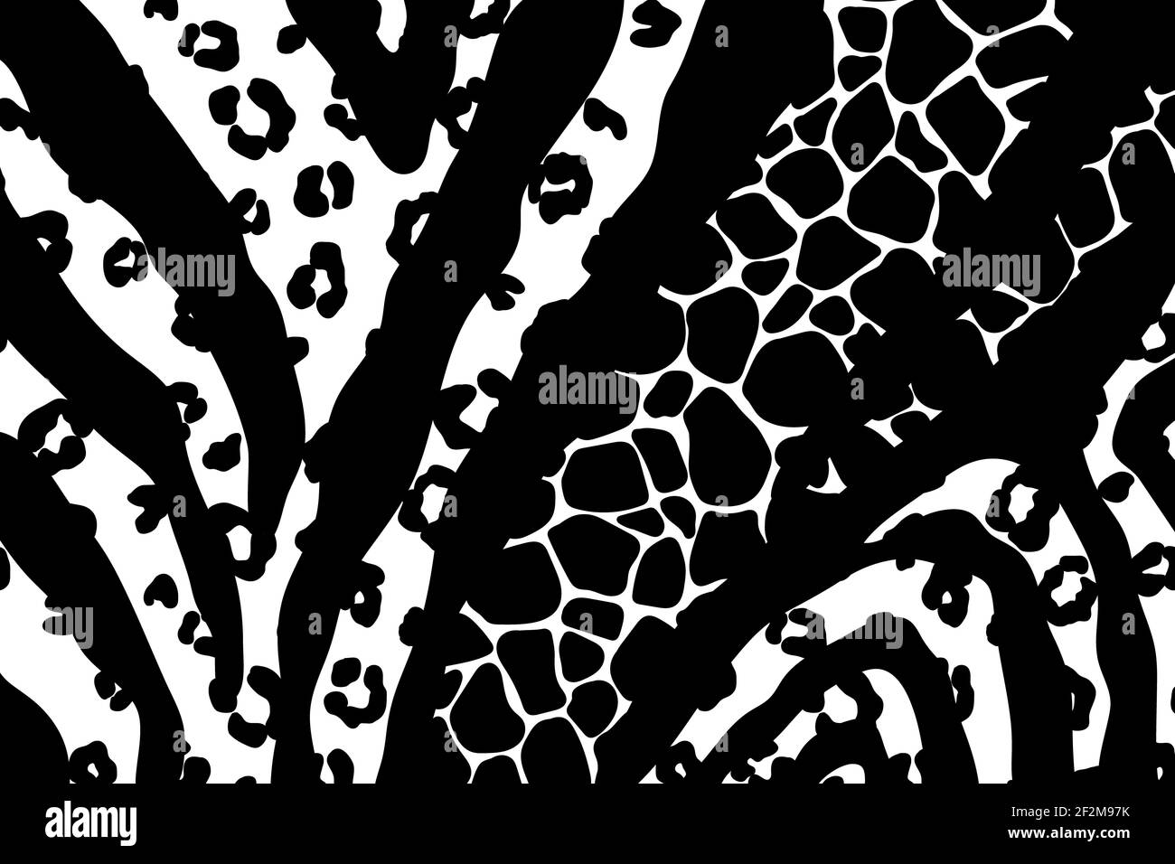 Vector abstract animal background. Leopard, zebra and giraffe pattern ...