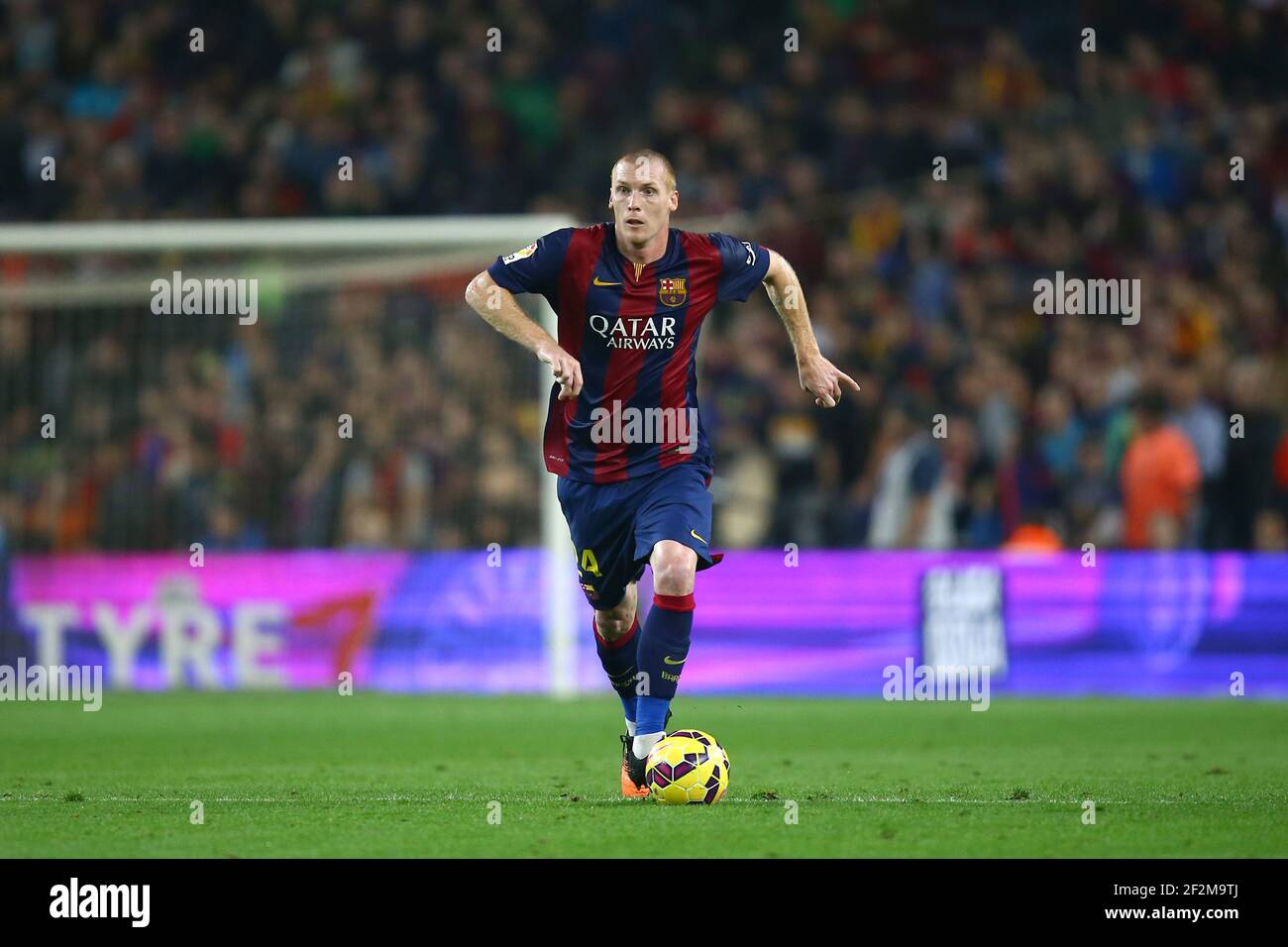 Jeremy Mathieu of FC Barcelona during the Spanish Championship Liga ...