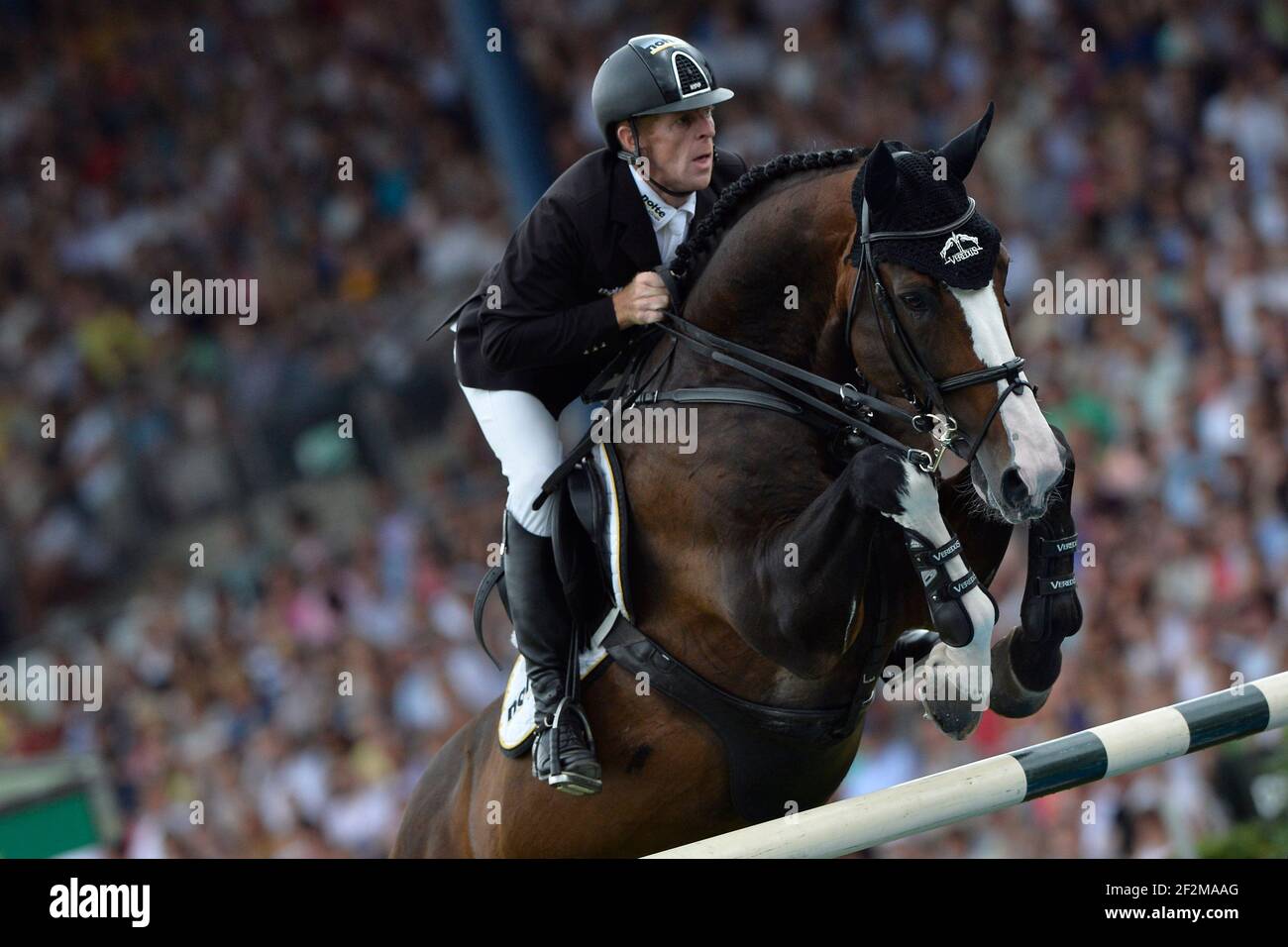 Marcus EHNING riding on Plot Blue during the Grand Prix of the World ...