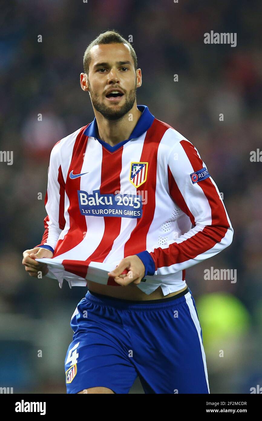 Mario Suarez of Atletico de Madrid celebrates after scoring his side's ...