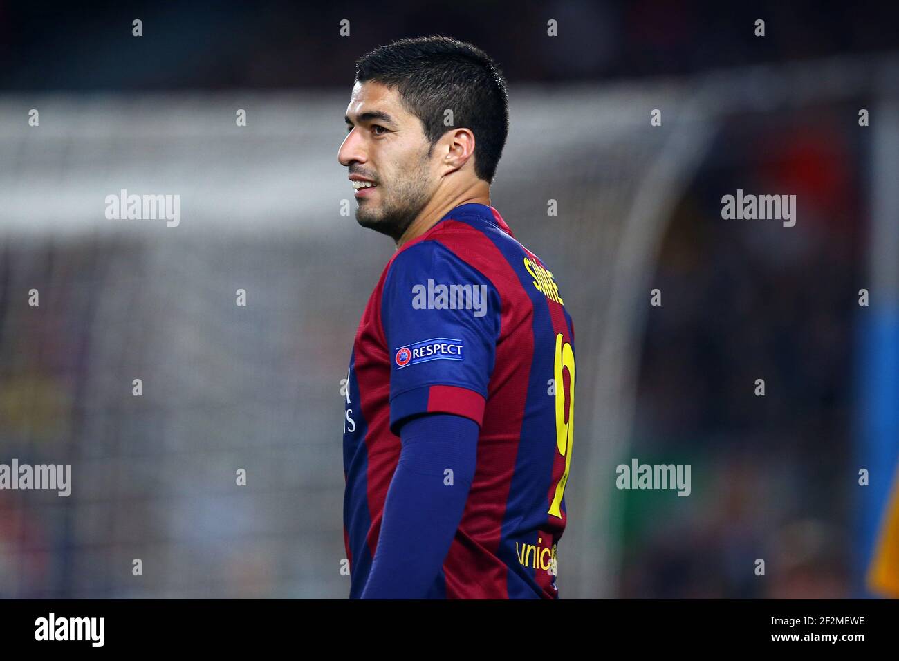 Luis Suarez of FC Barcelona during the UEFA Champions League quarter ...