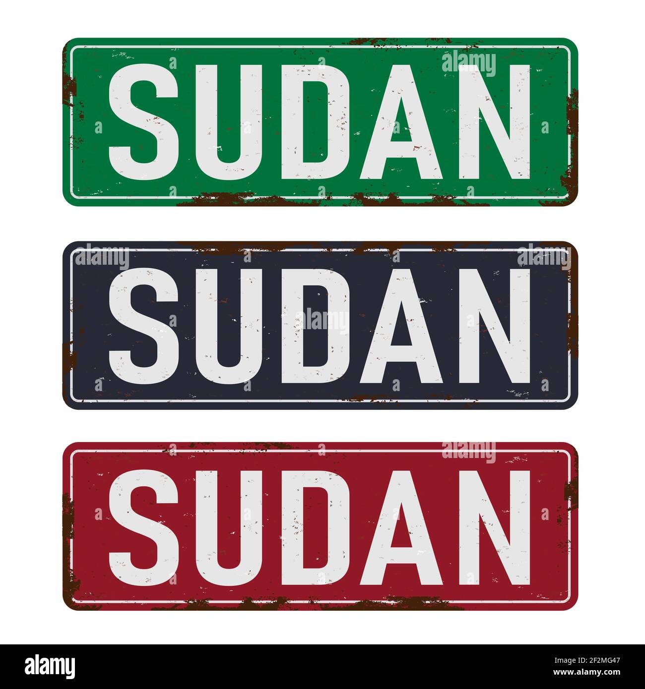 Sudan road sign isolated on white background Stock Photo - Alamy
