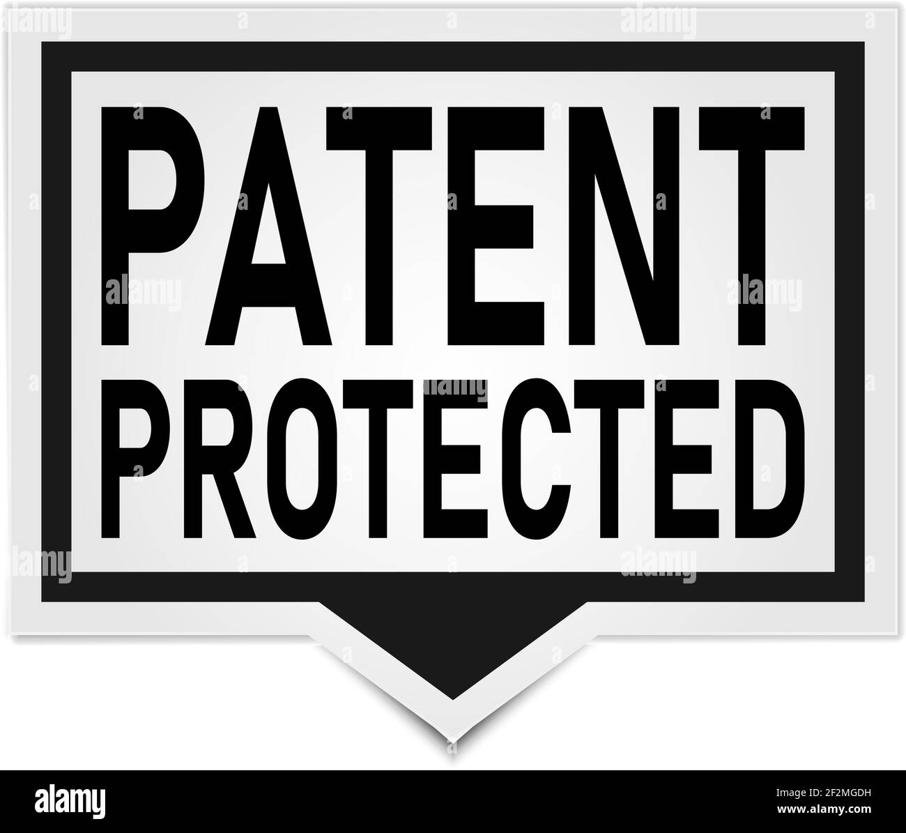 red vector banner patent protected speech bubble Stock Vector Image ...