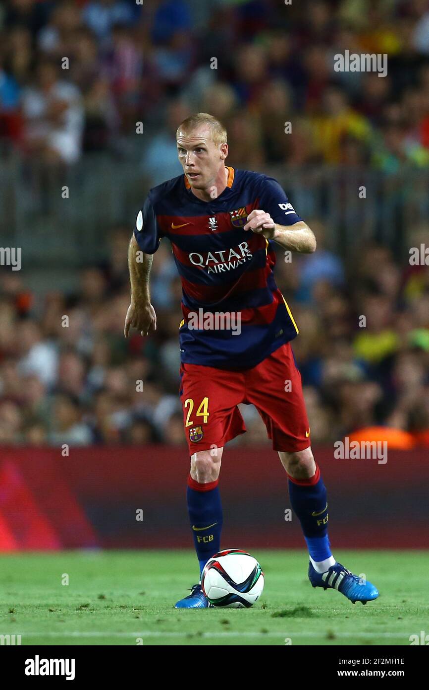 Jeremy Mathieu of FC Barcelona during the Spanish Supercup Final, 2nd ...