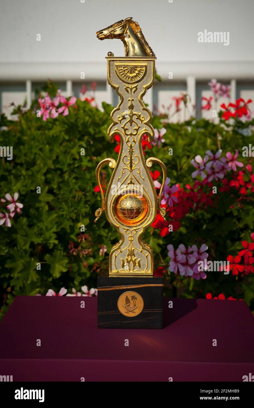 Qatar arabian world cup trophy (by qatar petroleum) waiting the winner ...