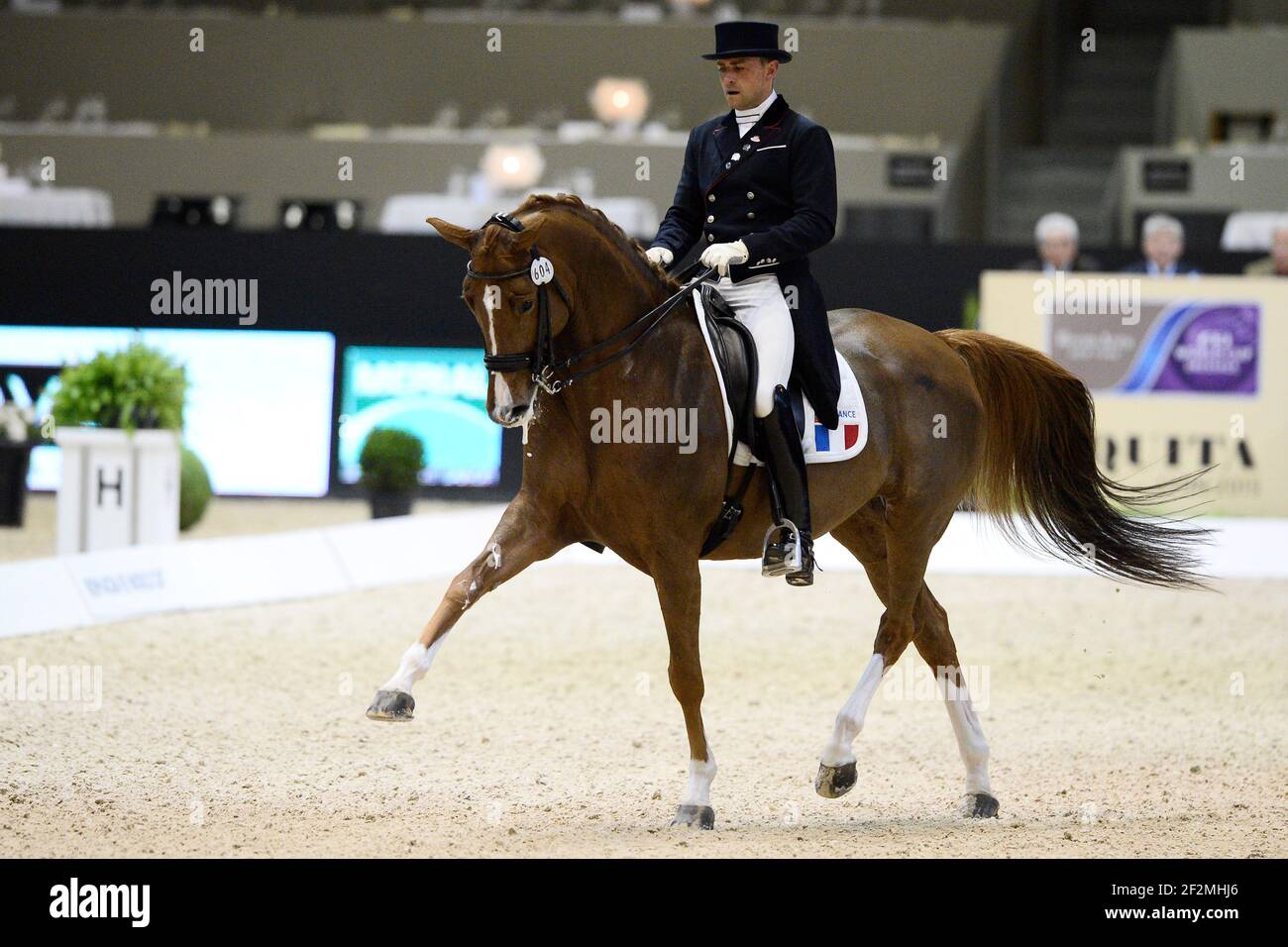 Pierre VOLLA riding Badinda Altena during the REEM ACRA FEI World Cup ...