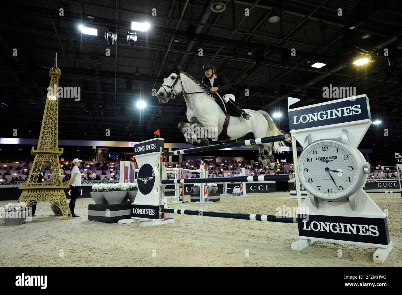 Roger Yves Bost sur Pegase du Murier in action during the Longines ...