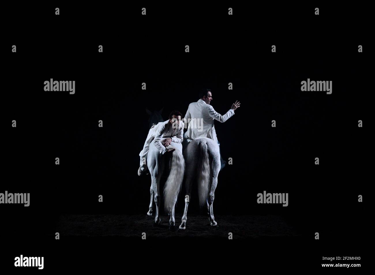 Manolo and Bertrand Bossard, the Centaur Theater play their roles of ...