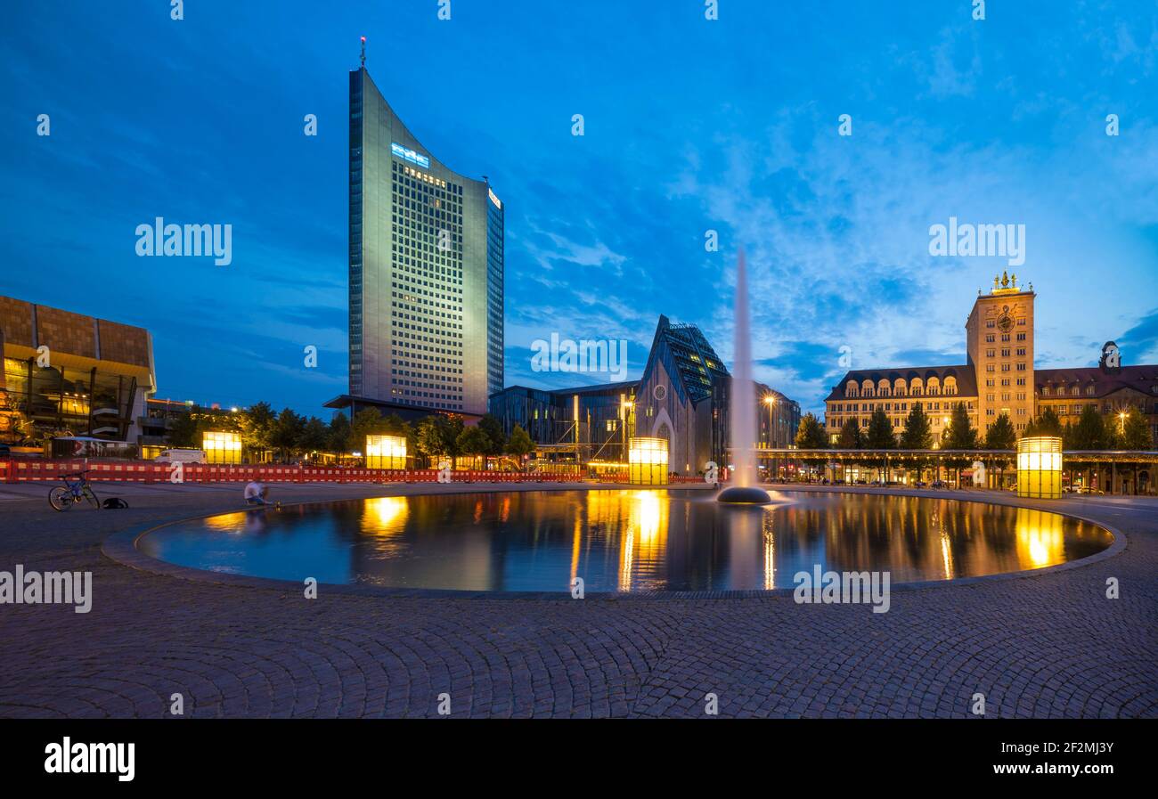 Gewandhaus building city hochhaus high rise building hi-res stock ...
