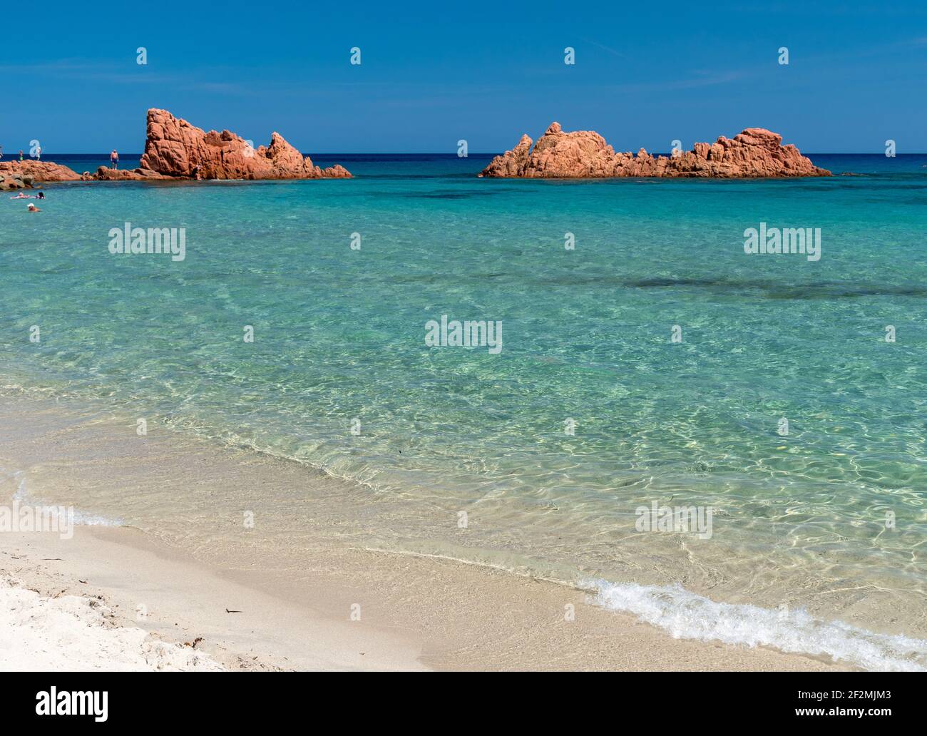 The red rocks in the northern edge of the long beach called Spiaggia di ...