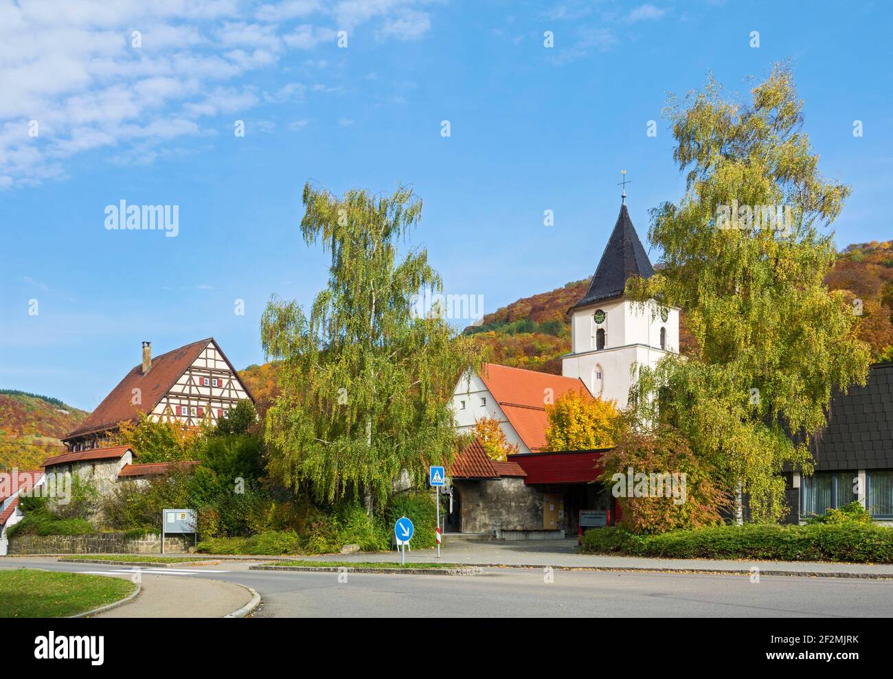 Germany, Baden-Württemberg, Lichtenstein - Unterhausen, Johanneskirche ...