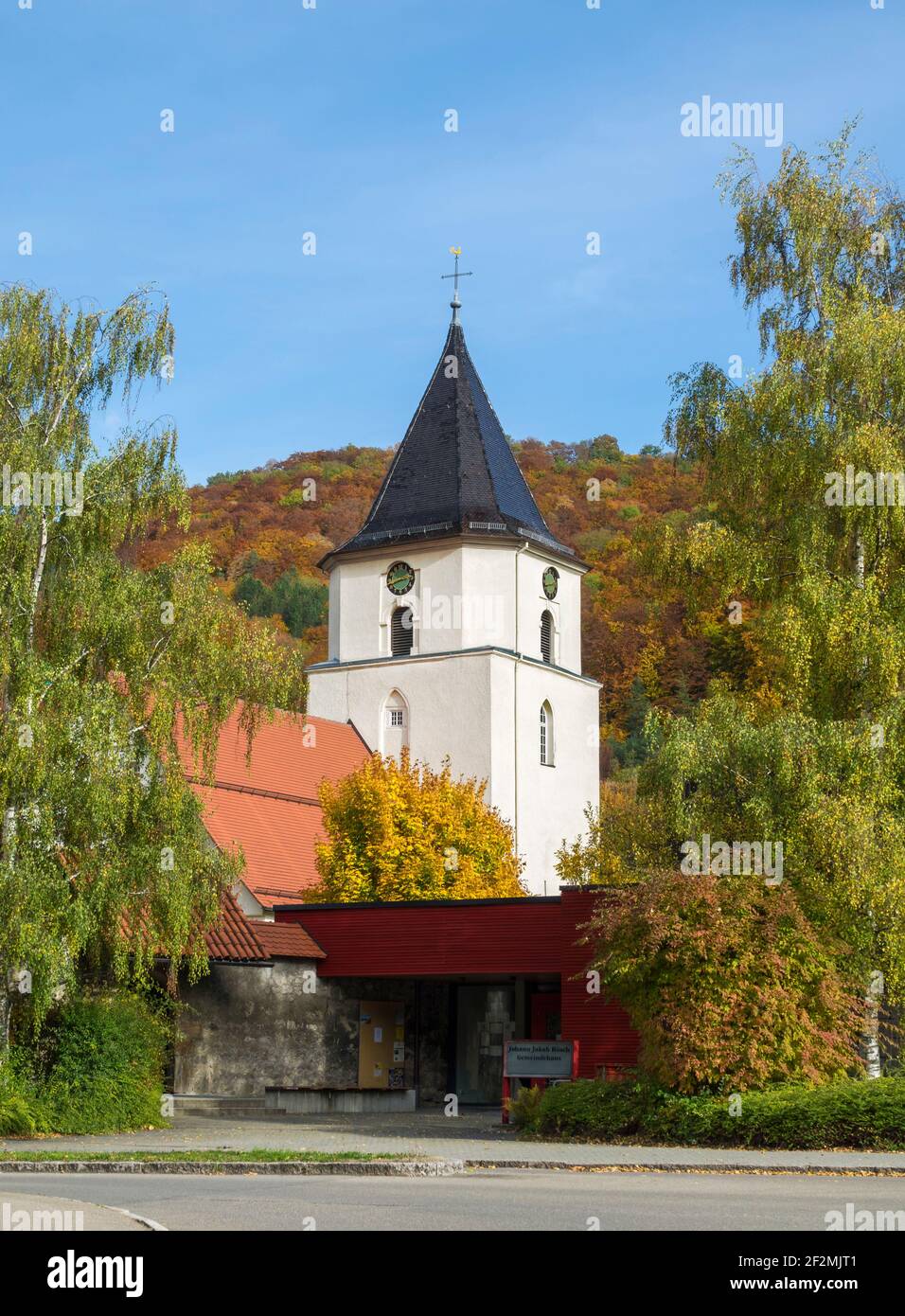 Germany, Baden-Württemberg, Lichtenstein - Unterhausen, Johanneskirche ...