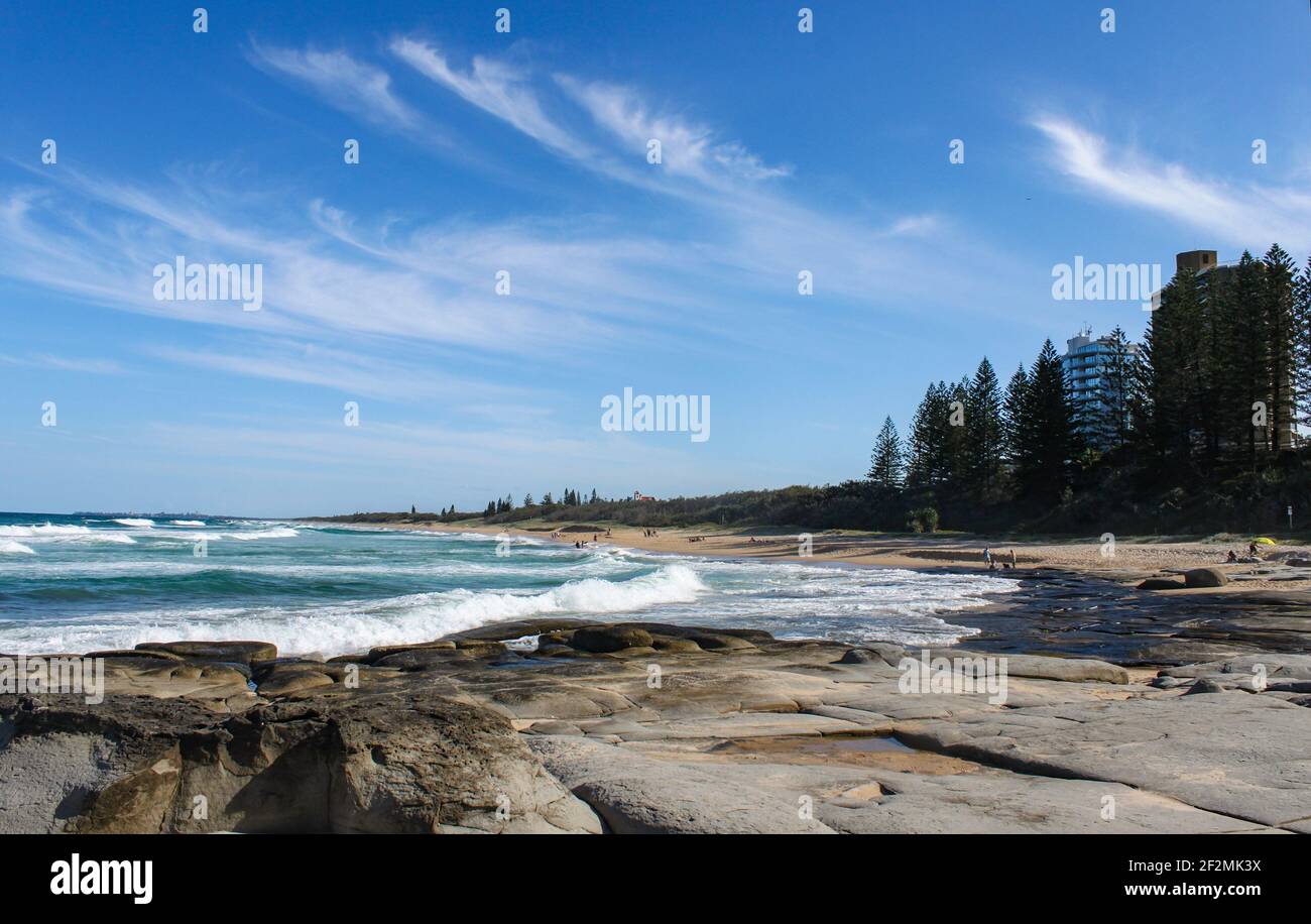 Beautiful Buddina Beach on the Sunshine Coast of Australia with ...
