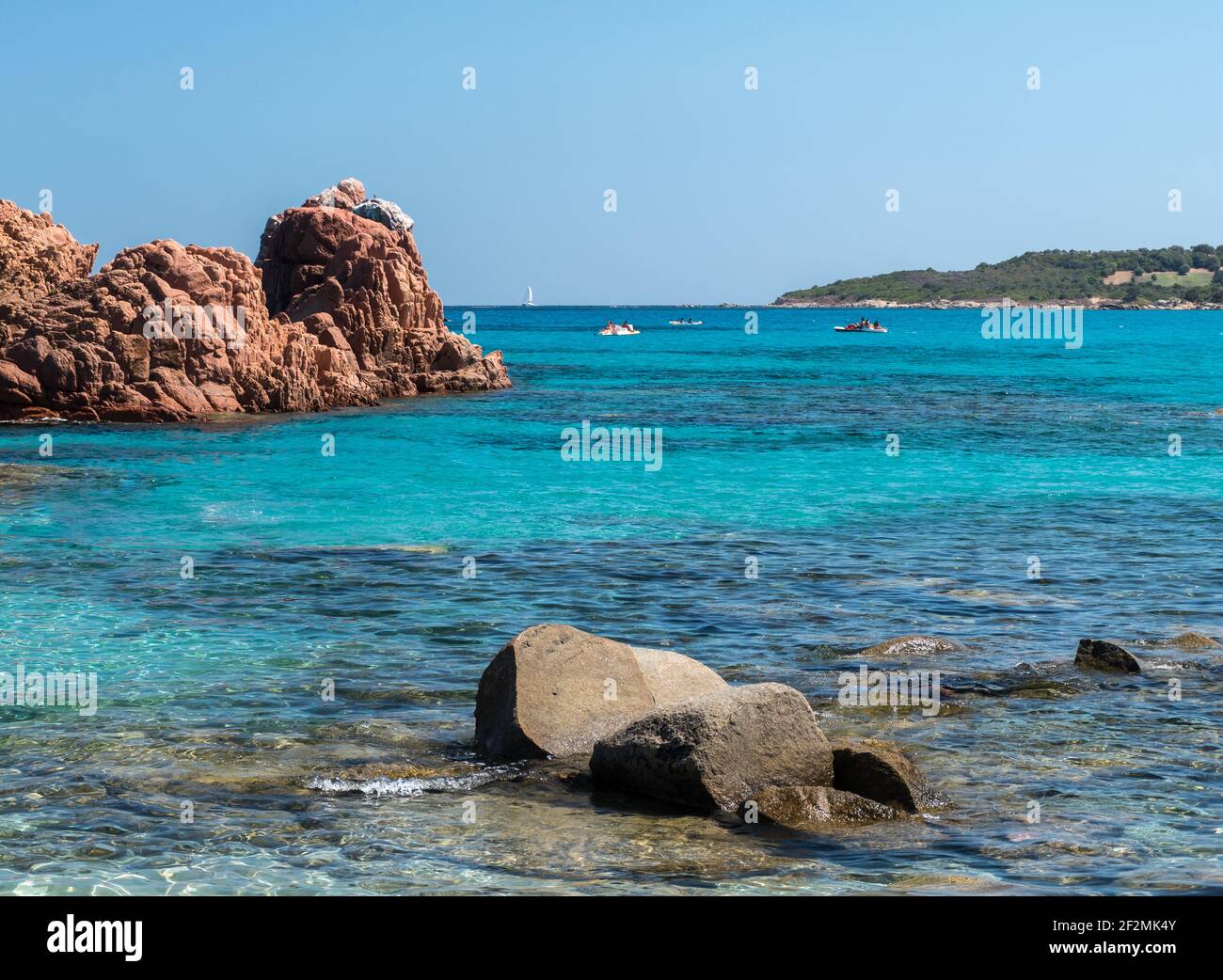 The red rocks in the northern edge of the long beach called Spiaggia di ...