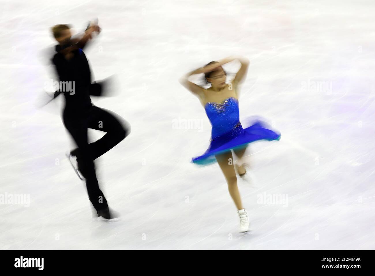 Madison Chock and Evan Bates of USA compete during Ice Dance short ...
