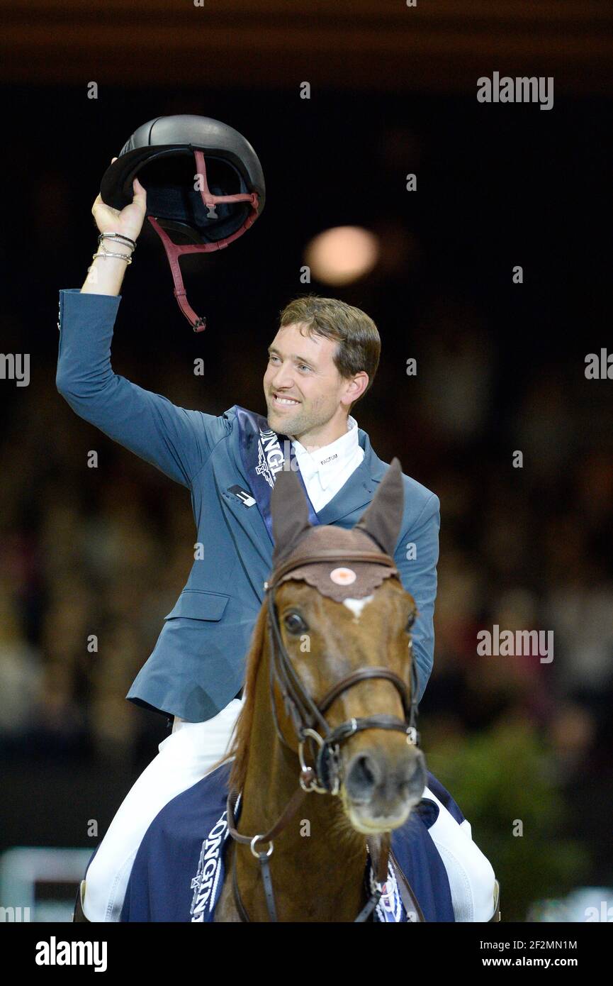 Simon DELESTRE (FRA) riding Hermes Ryan (Winner) during the Longines ...