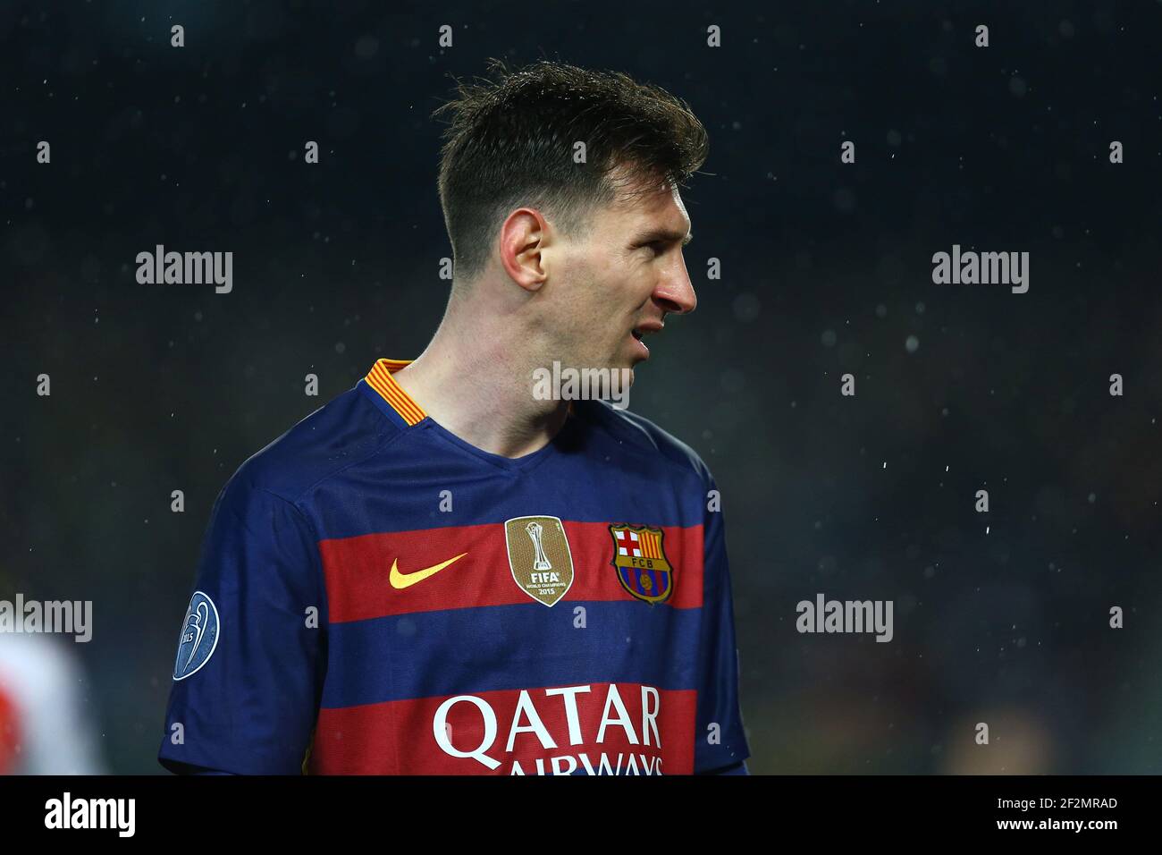 Lionel Messi of FC Barcelona during the UEFA Champions League round of ...