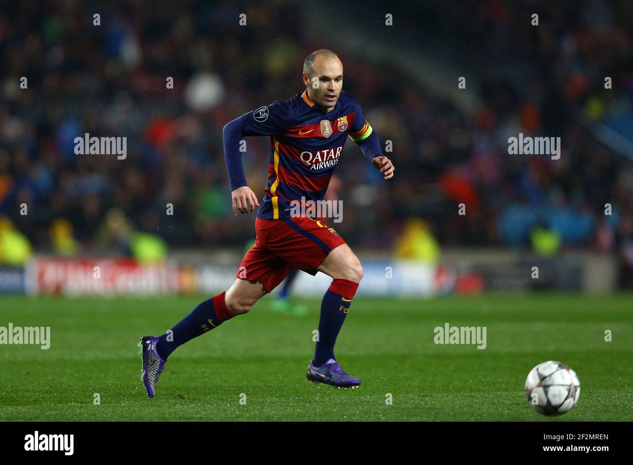 Andres Iniesta of FC Barcelona during the UEFA Champions League round ...