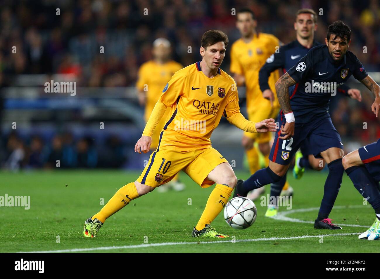 Lionel Messi of FC Barcelona during the UEFA Champions League quarter ...
