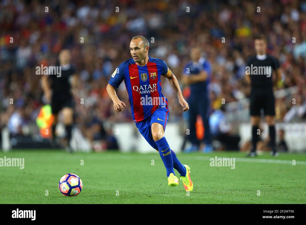 Andres Iniesta of FC Barcelona during the Gamper Trophy match between ...