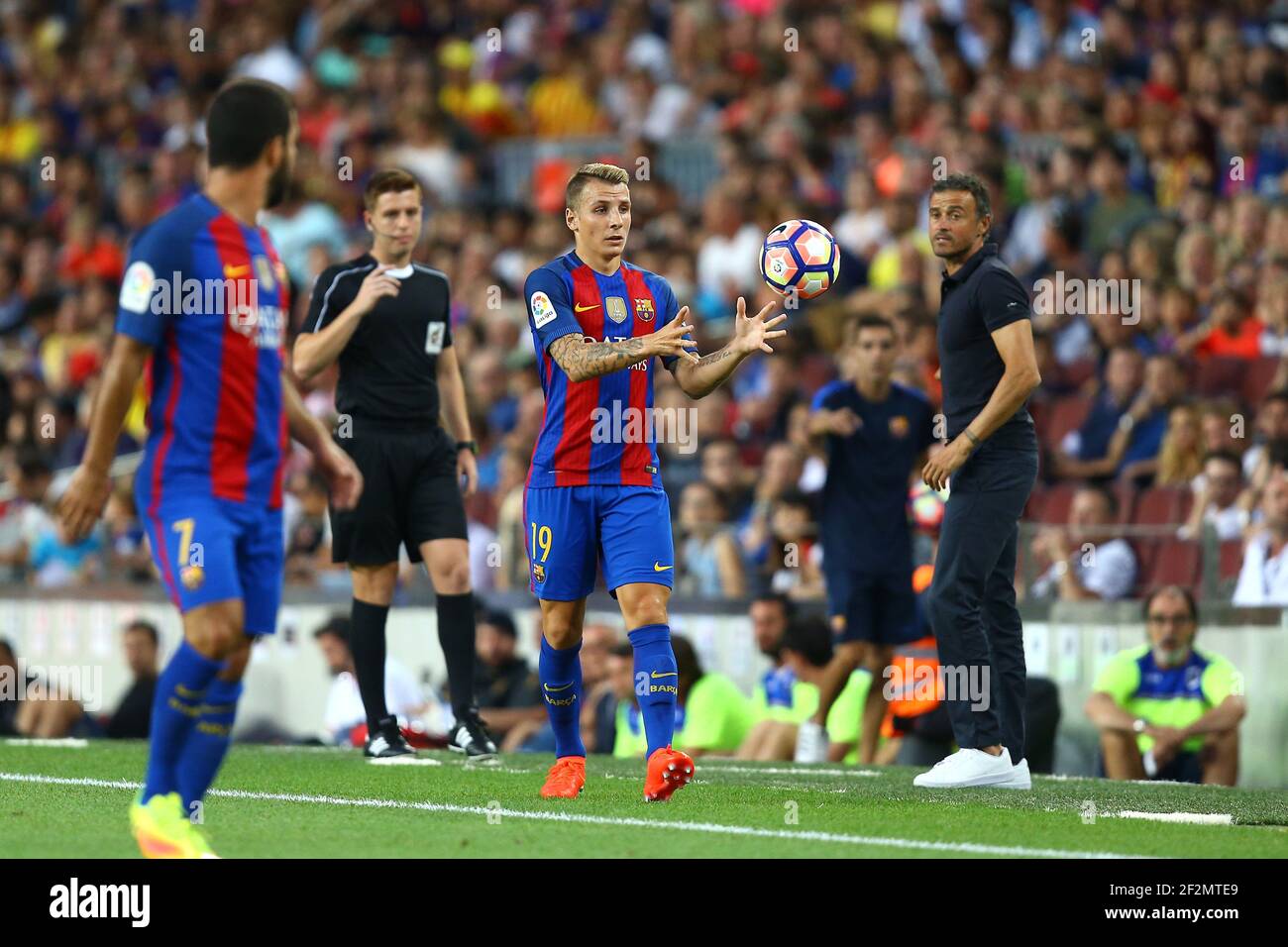 Lucas Digne of FC Barcelona during the Gamper Trophy match between FC ...