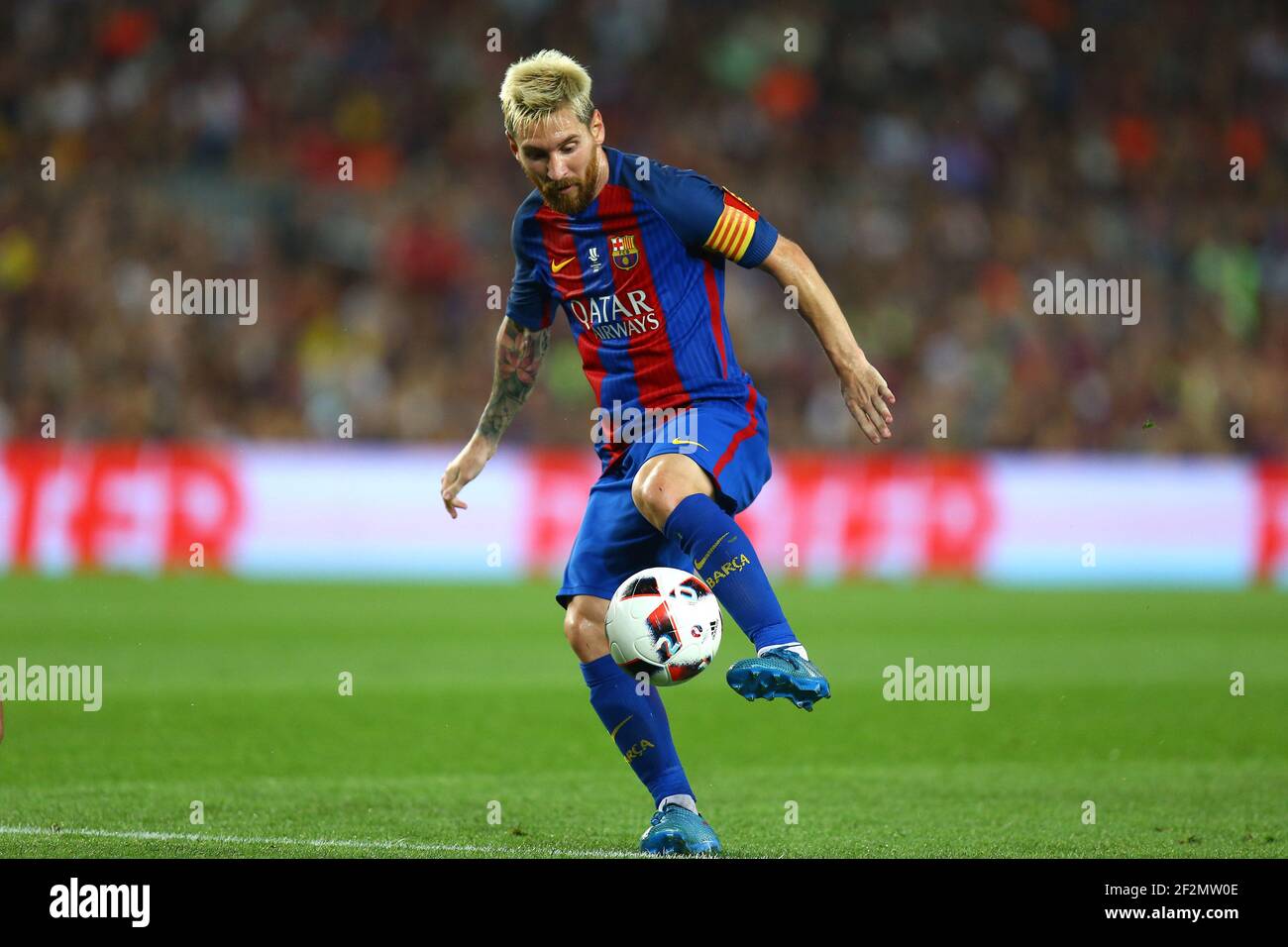 Lionel Messi of FC Barcelona during the Spanish Supercup 2nd leg ...
