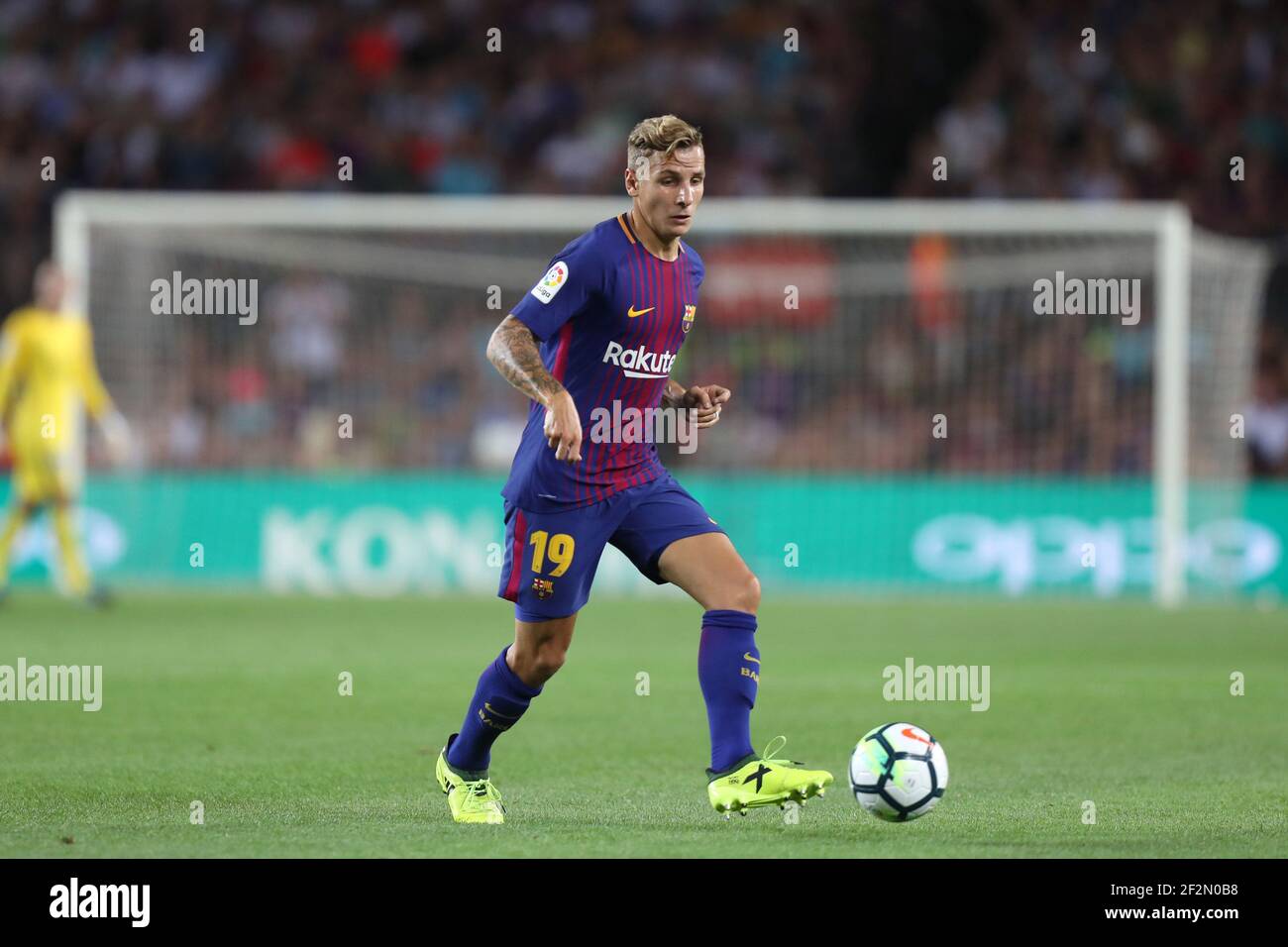 Lucas Digne of FC Barcelona during the 2017 Joan Gamper Trophy football ...