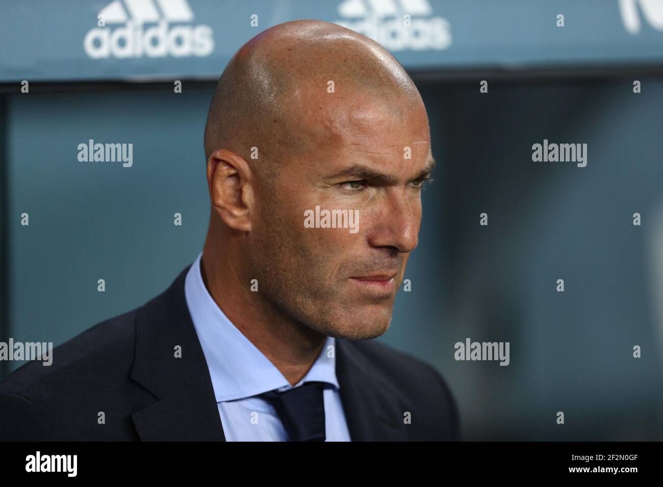Head coach ZINEDINE ZIDANE of Real Madrid during the Spanish Super Cup ...