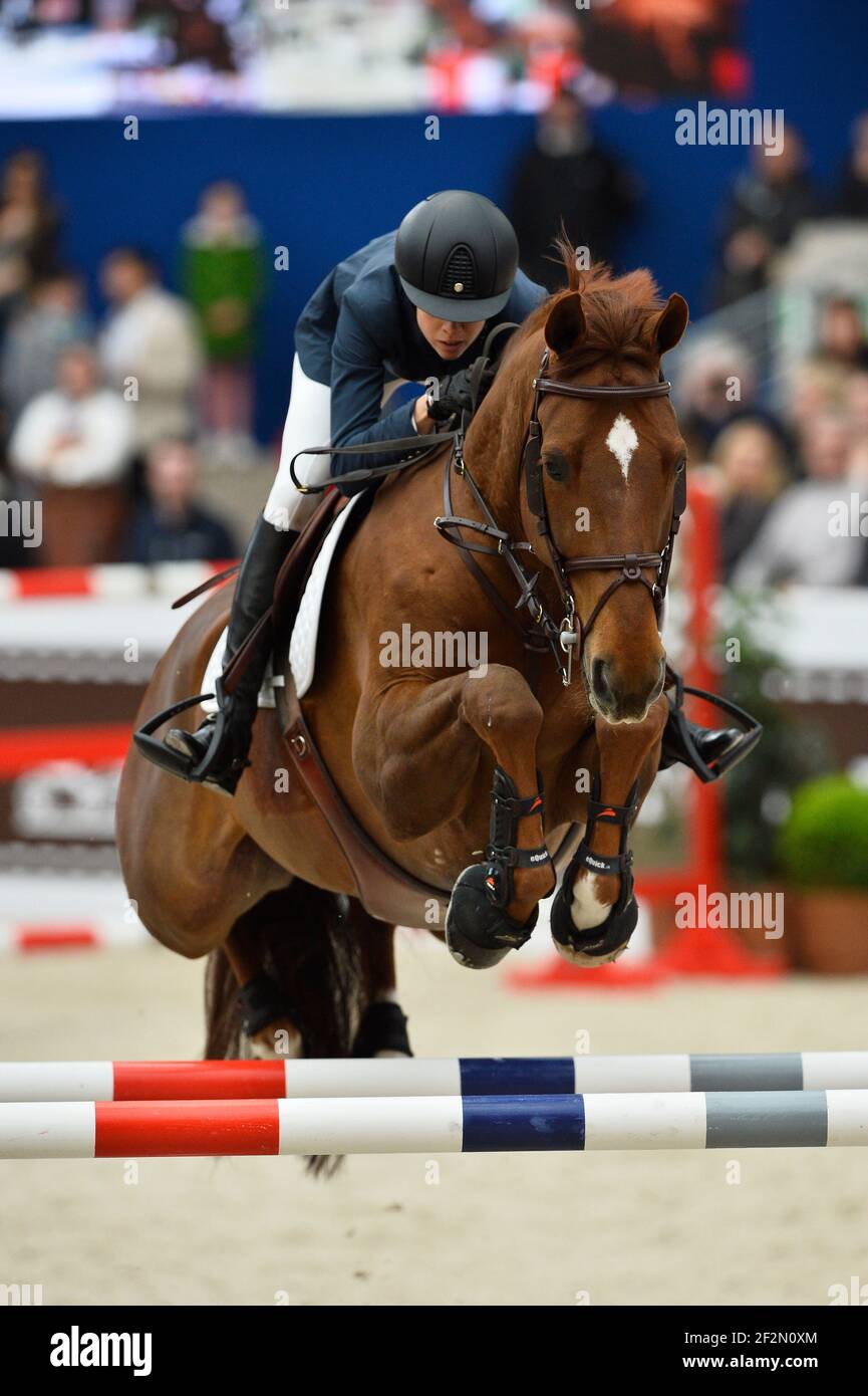 France, Paris : Alexandra Paillot (FRA) riding Polias de Blondel during ...