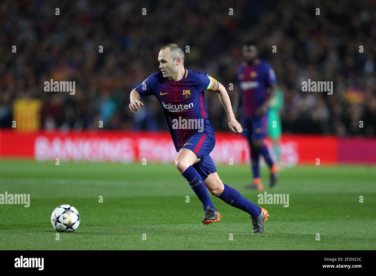 ANDRES INIESTA of FC Barcelona during the UEFA Champions League, round ...
