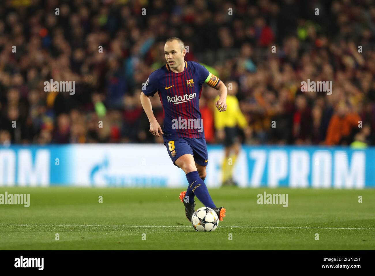 ANDRES INIESTA of FC Barcelona during the UEFA Champions League, round ...