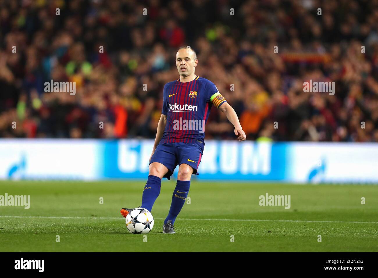 ANDRES INIESTA of FC Barcelona during the UEFA Champions League, round ...