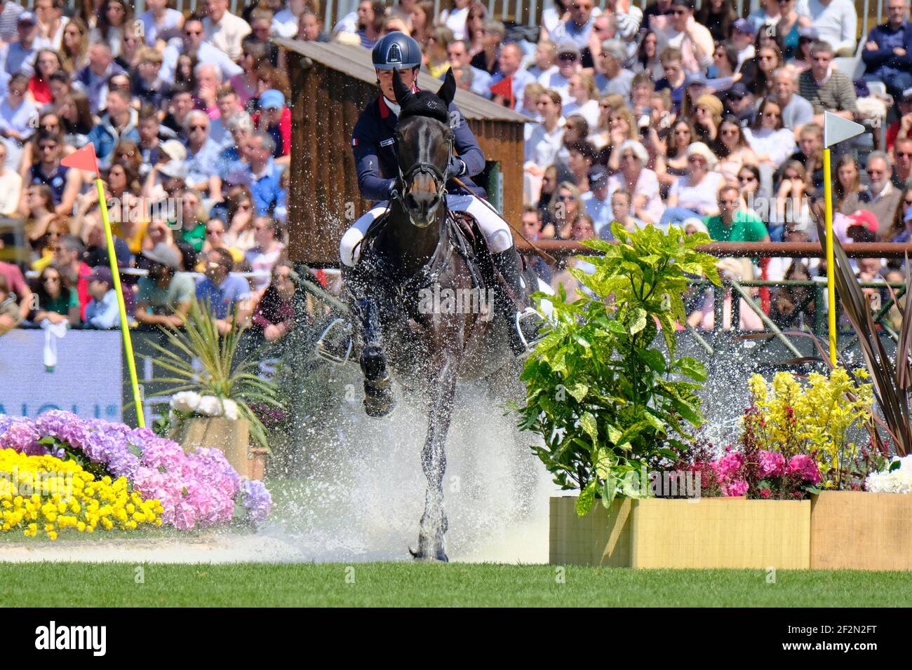Emeric George riding Atomic Bomb during the 2019 Longines FEI Jumping ...